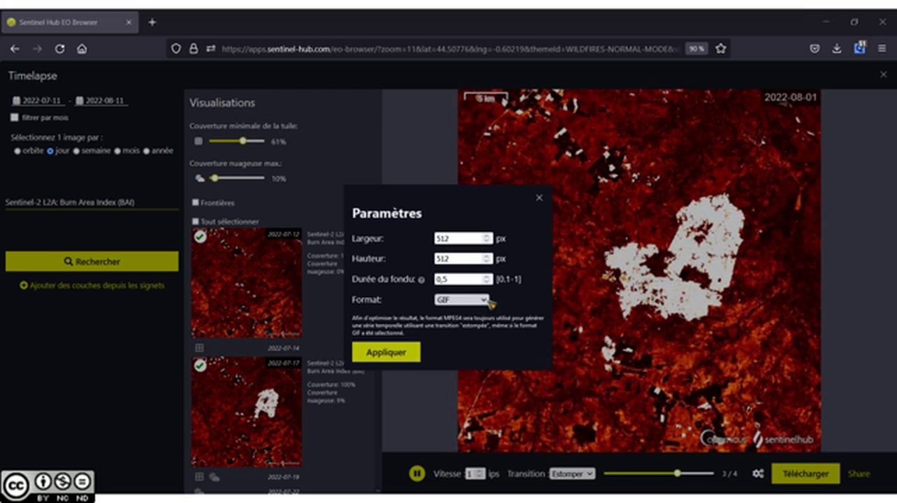 PodEduc - Tutoriel Eo Browser - Réaliser Un Timelapse