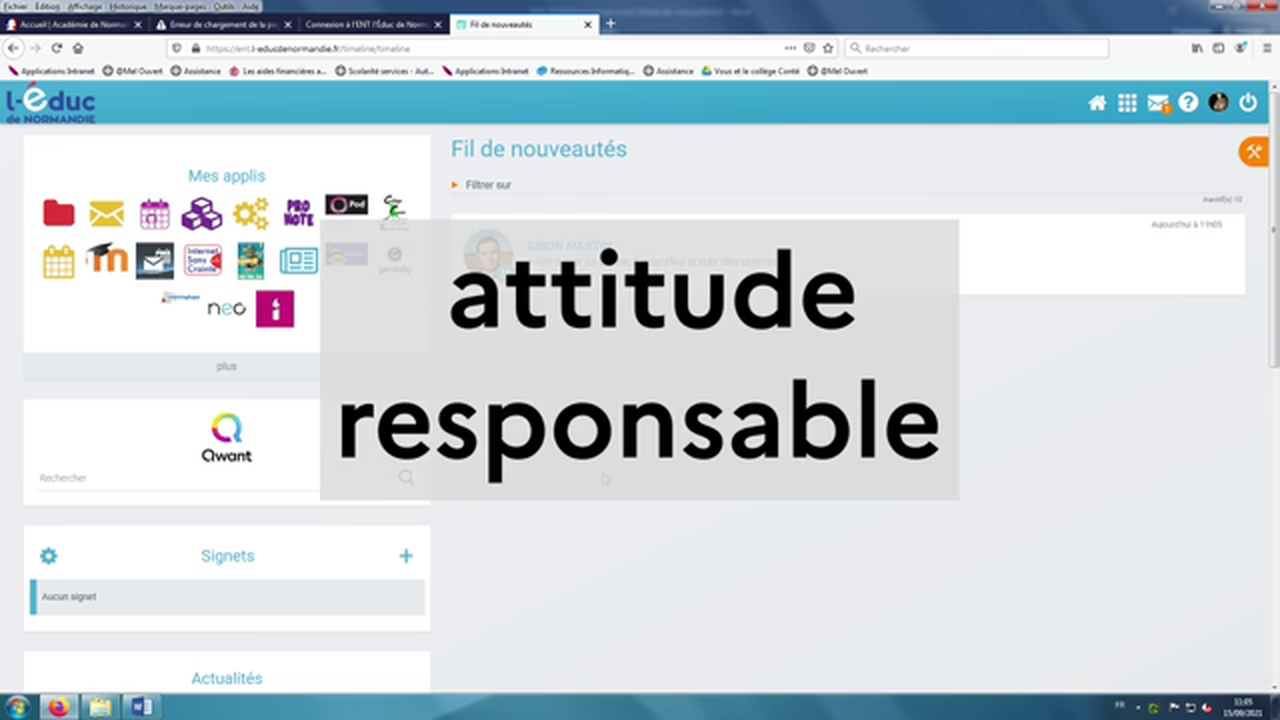 PodEduc - DRANE Normandie - ENT - Profil Et Devise - Ent Educ De Normandie