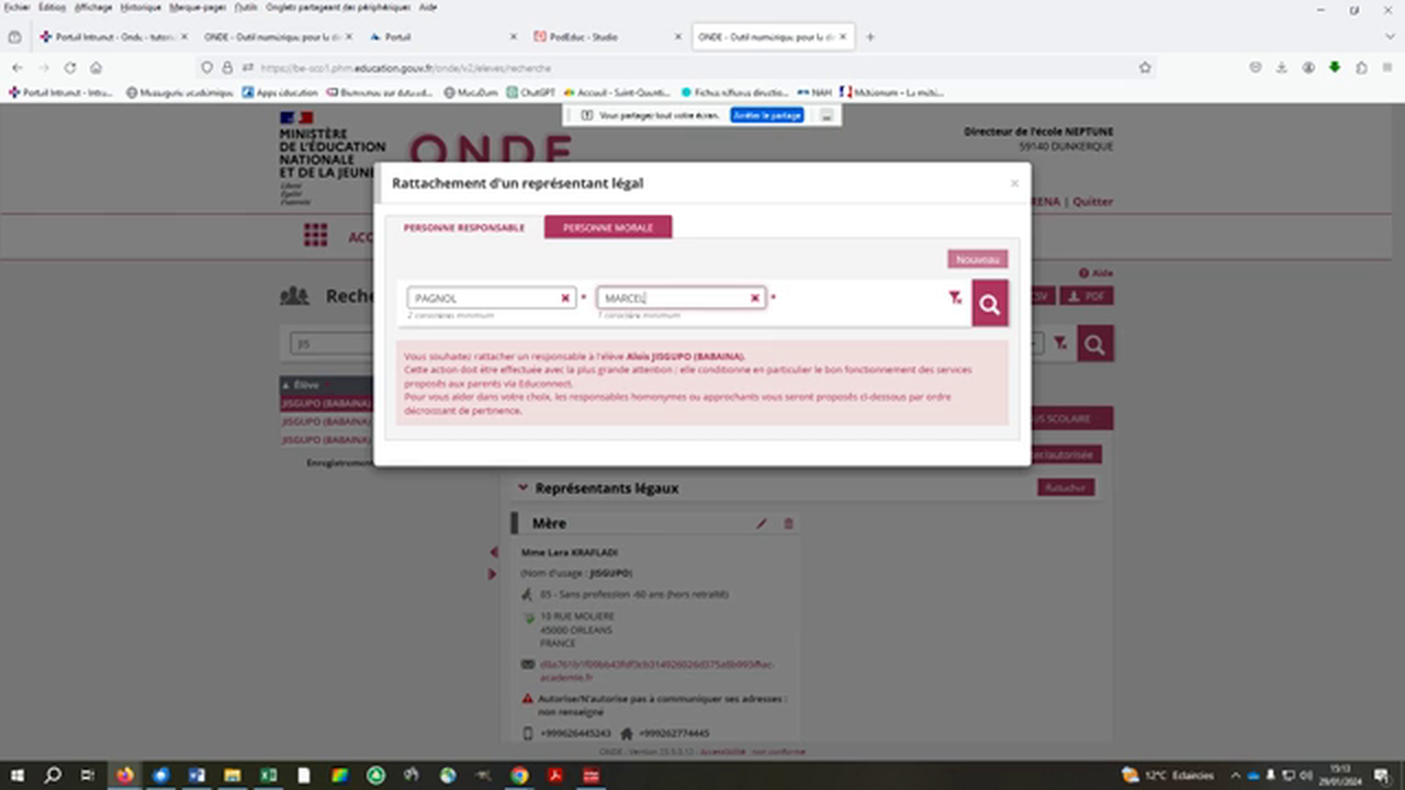 PodEduc - Formation - Applications métier - Onde : Détacher Et/Ou Rattacher Un Représent…