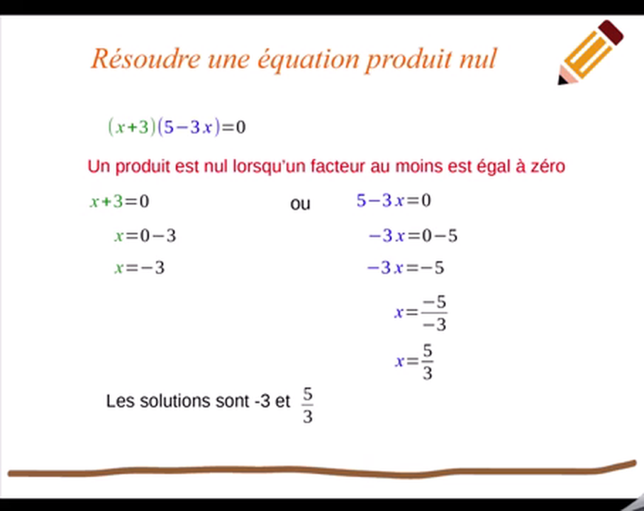PodEduc - Résoudre Une Équation Produit Nul
