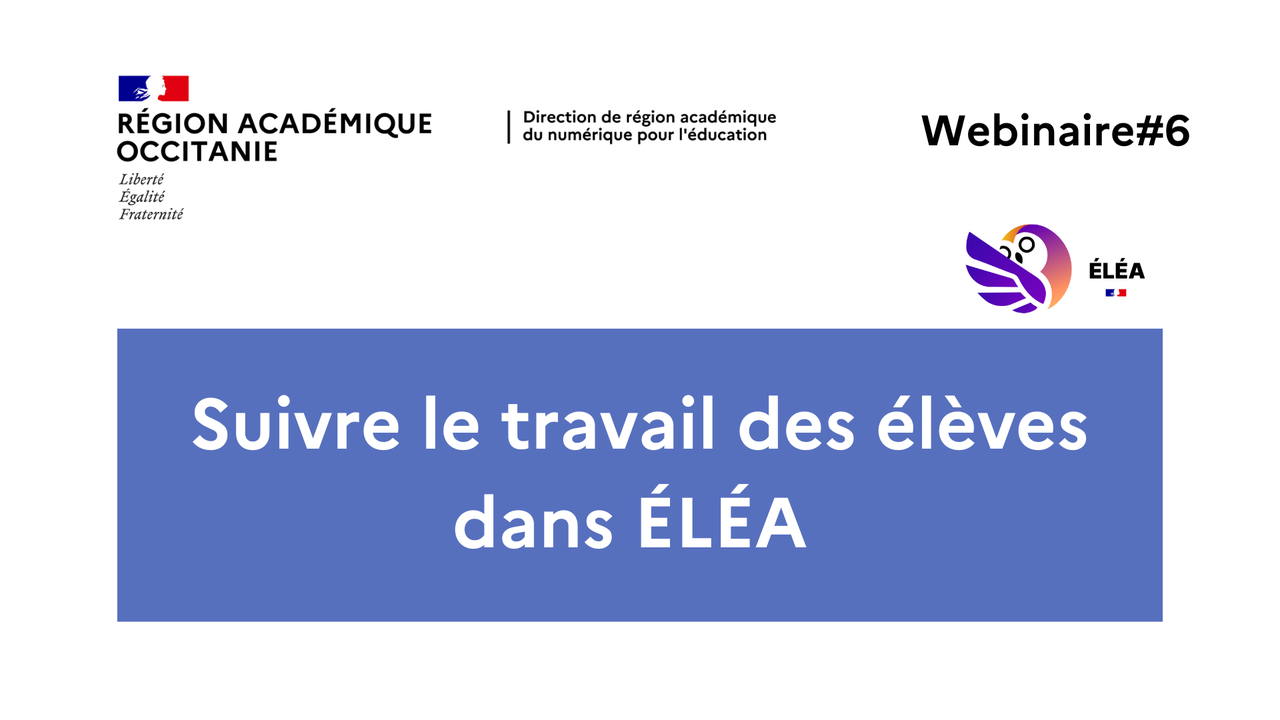 PodEduc - Webinaire#6 - Suivre Le Travail Des Élèves D…