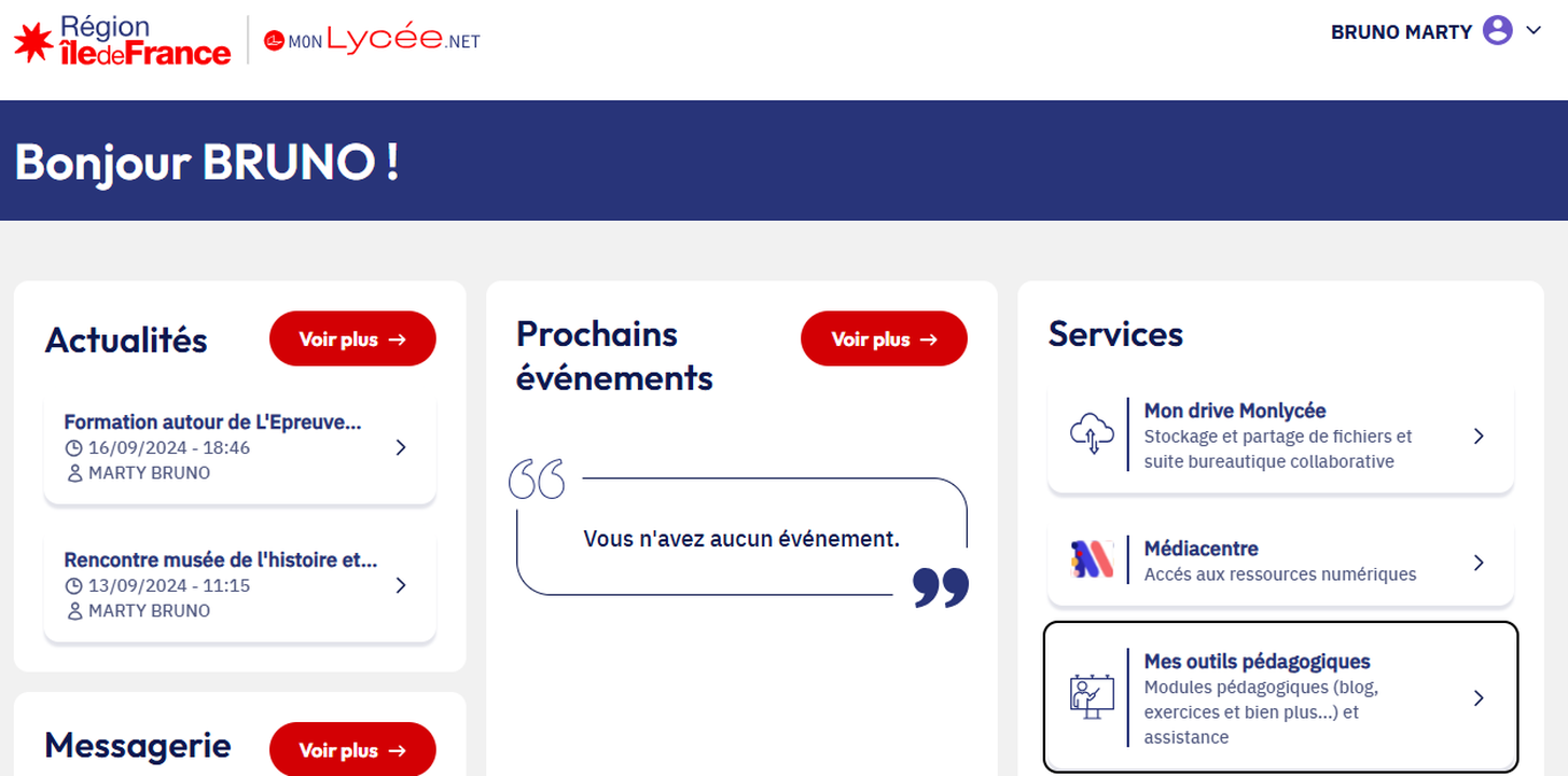 PodEduc - Présentation Ent Monlycee.Net Ile-De-France