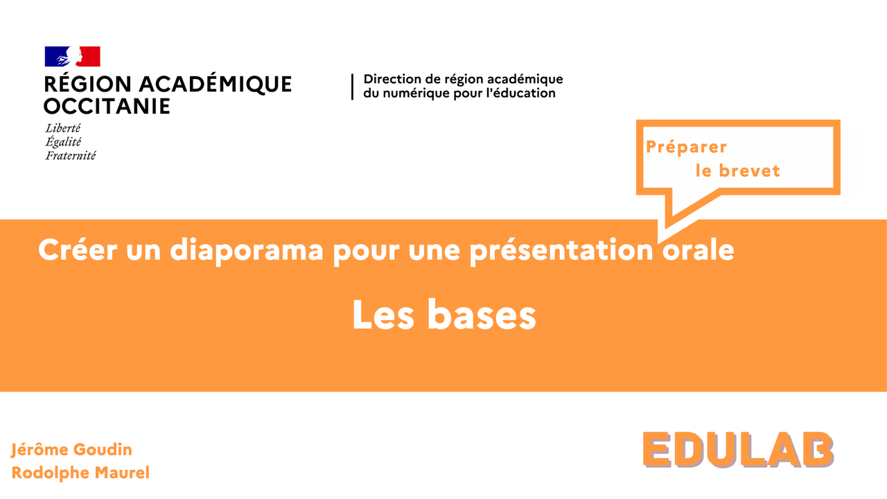 PodEduc - 1/7 Les Bases D'Un Diaporama