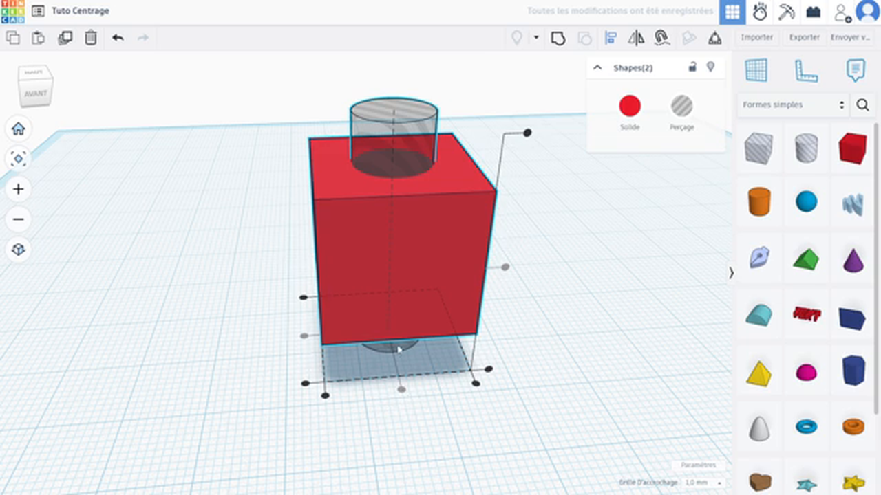 PodEduc - 5eme Tp S01e01 Tinkercad Tuto Centrage