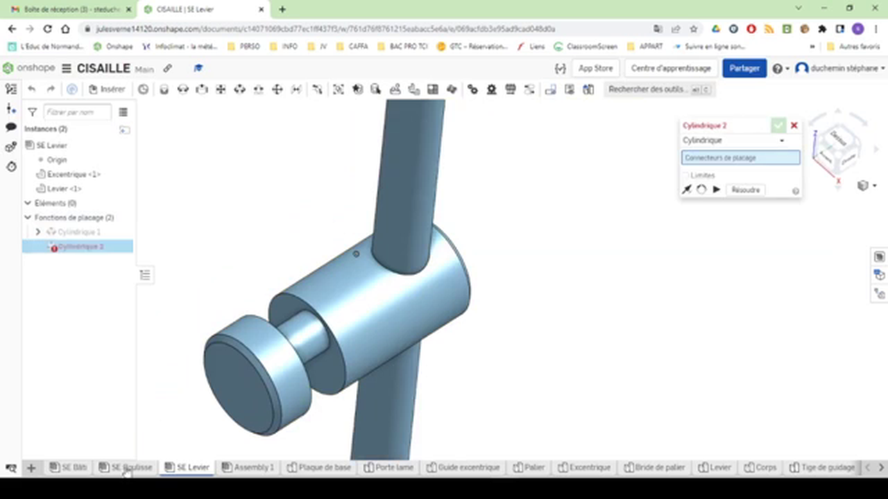 PodEduc - Onshape Modeleur 3d Saas - Tp7-6 Cisaille:As…