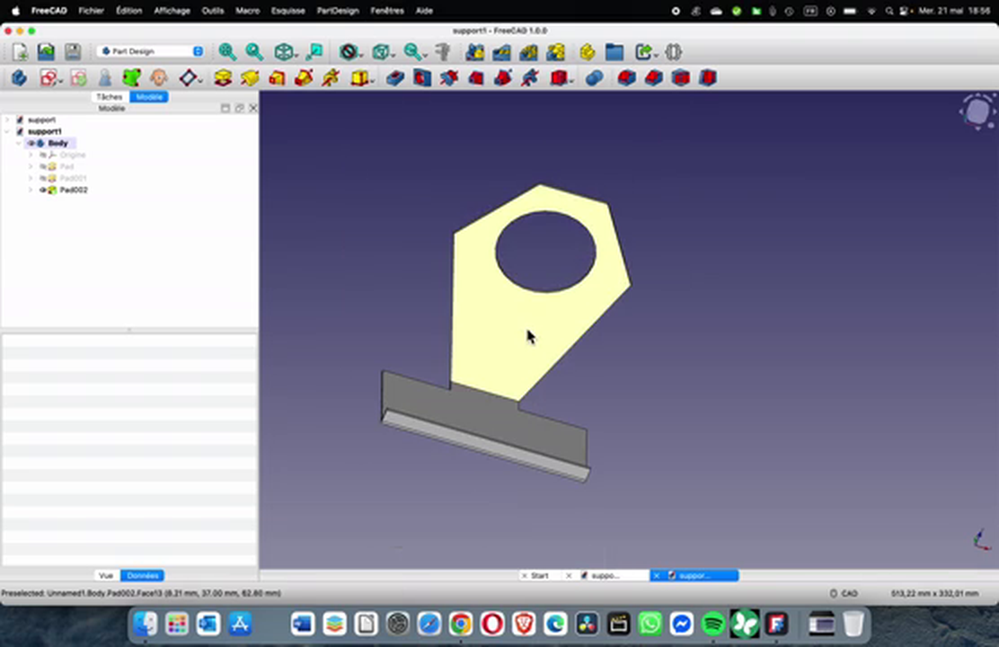 PodEduc - Support Telephone Freecad.Mov