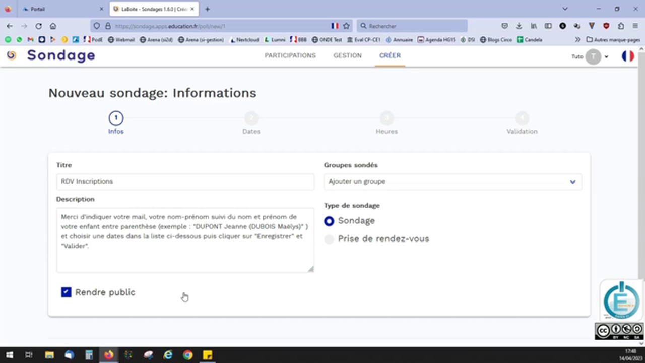 PodEduc - Tuto Application Sondage (Portail Apps).Mp4