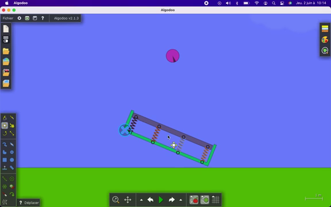 PodEduc - Tuto Algodoo : Trampoline Numero 1