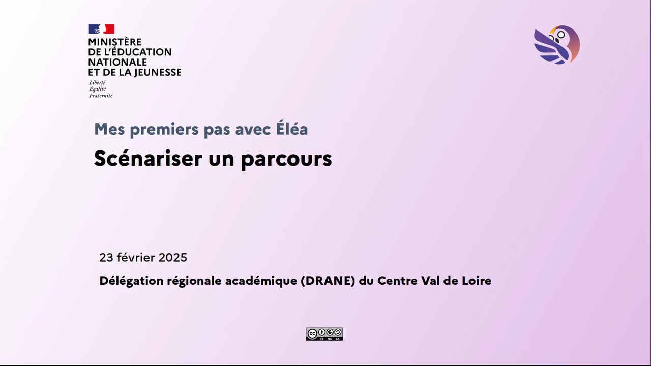 PodEduc - DRANE Orléans Tours - eléa - Scénariser Un Parcours Éléa