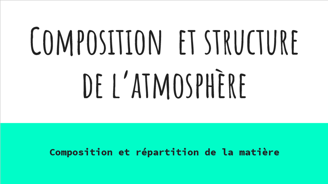 PodEduc - La Structure De L'Atmosphère