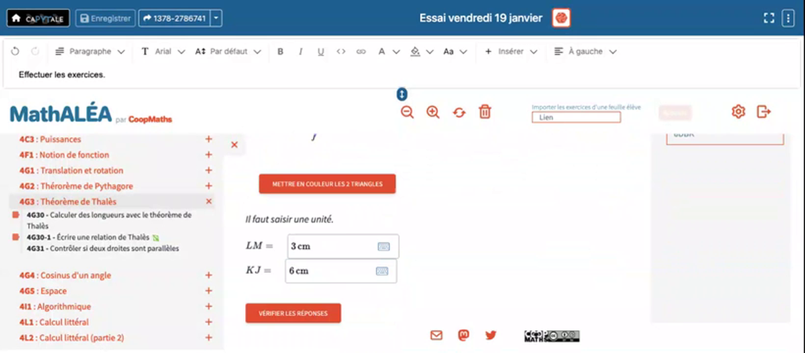 PodEduc - Essai Podedu Mathalea