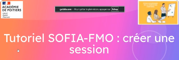 PodEduc - Tutoriel 2 Créer Une Session Dans Sofia-Fmo