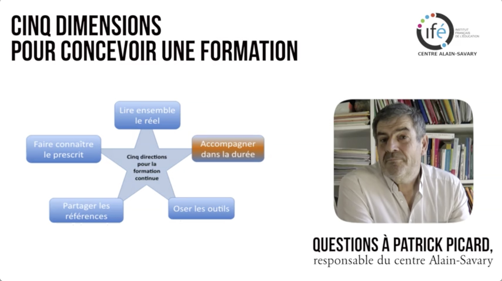 PodEduc - (Enrichi) Cinq dimensions pour la formation Patrick Picard