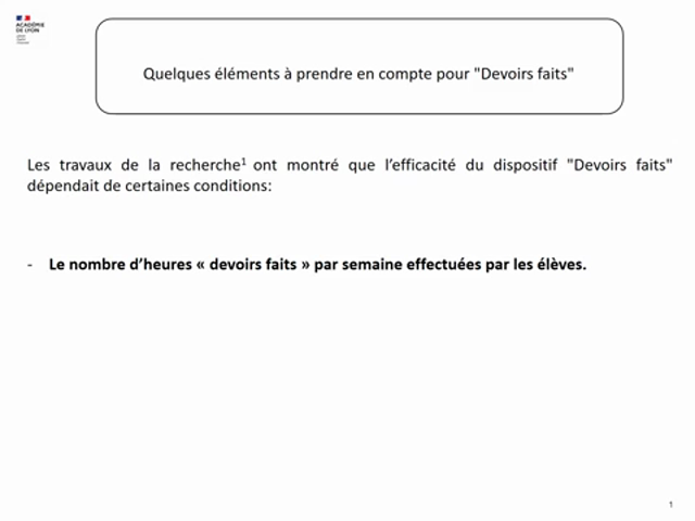 PodEduc - EAFC Lyon - Devoirs Faits - Quelques Éléments À Prendre En Compte.Mp4