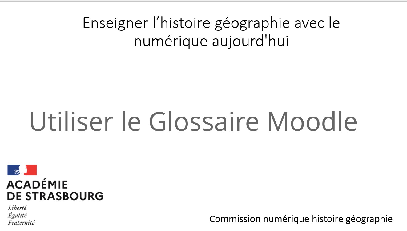 PodEduc - Utiliser Un Glossaire Moodle