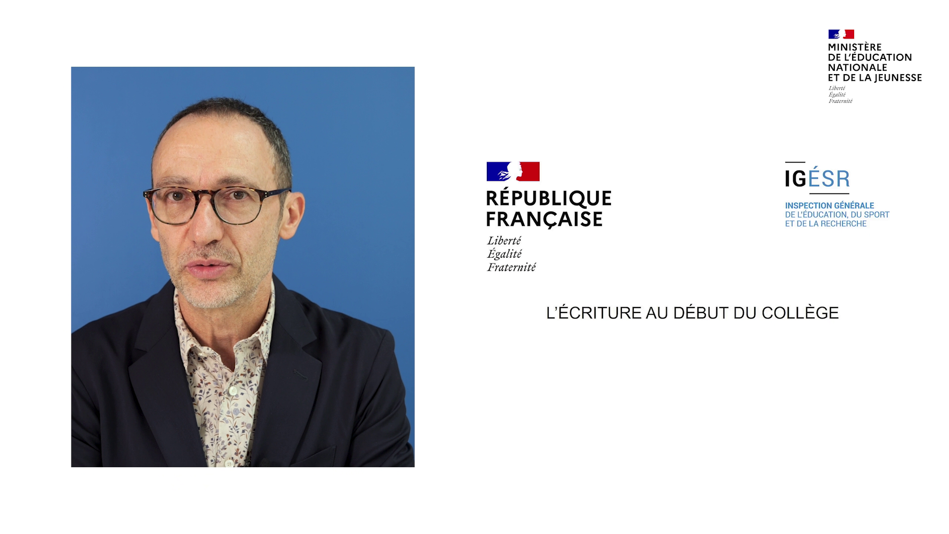 PodEduc - L'Ecriture Au Début Du Collège - Vidéo 1 Sur…