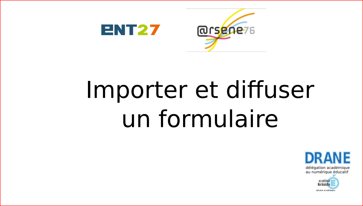 PodEduc - Importer Et Diffuser Un Formulaire Dans Les