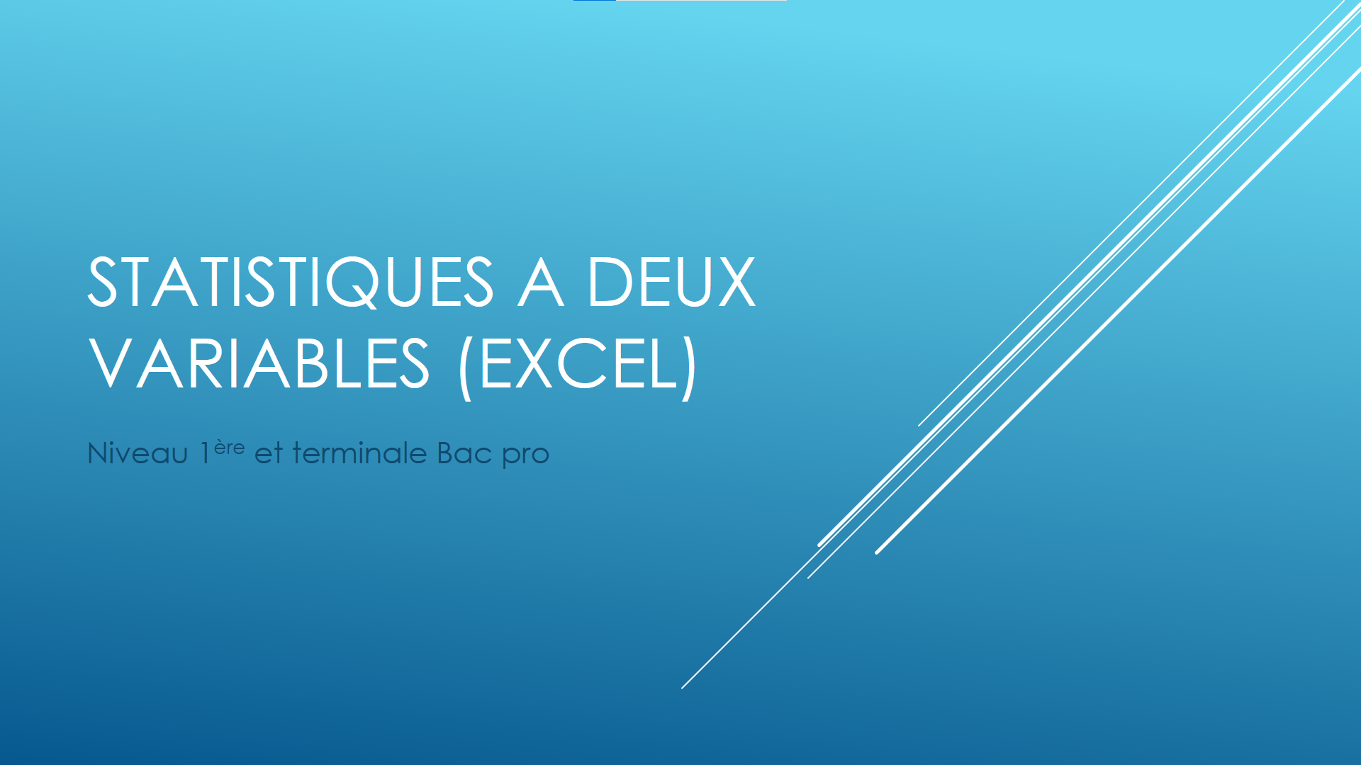 PodEduc - Statistiques À Deux Variables (Excel)