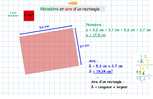 PodEduc - Périmètre Et Aire D'Un Rectangle