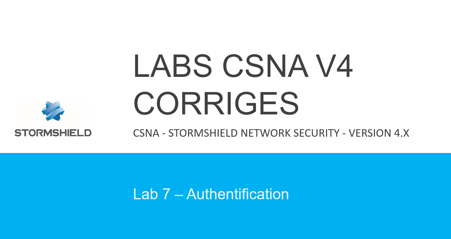 PodEduc - Réseau CERTA - Cours et labos CSNA par Laurent Perrin - Lab 7 Authentification Corrigé ...