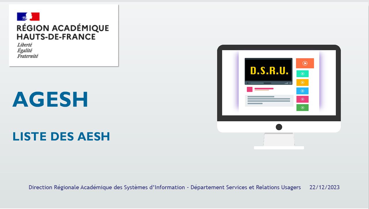 PodEduc - DRASI-DSRU - ECOLE INCLUSIVE - Agesh Liste Des Aesh