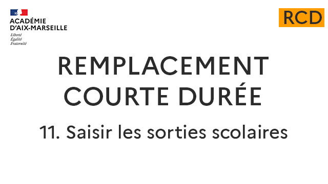PodEduc - Rcd : 11. Saisir Les Sorties Scolaires