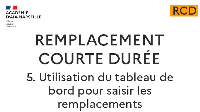 PodEduc - Rcd : 5.Utilisation Du Tableau De Bord Pour
