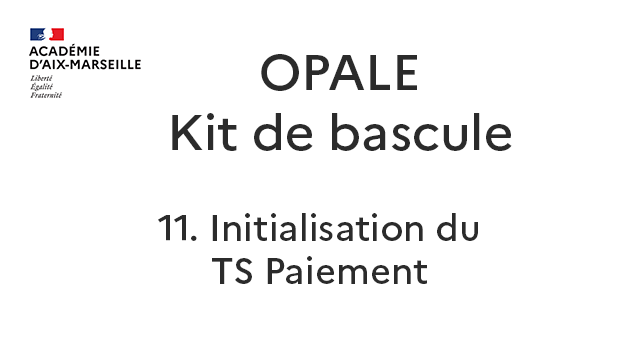 PodEduc - 11. Initialisation Du Ts Paiement