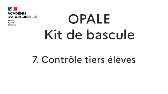 PodEduc - 7. Contrôle Tiers Élèves