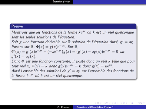 PodEduc - Equations Différentielles De La Forme Y'=Ay
