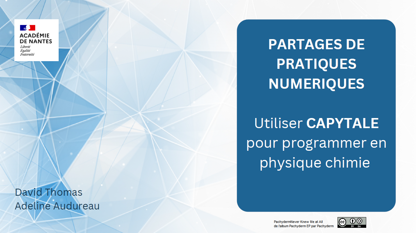 PodEduc - Webinaire N°2 "Capytale" En Physique Chimie
