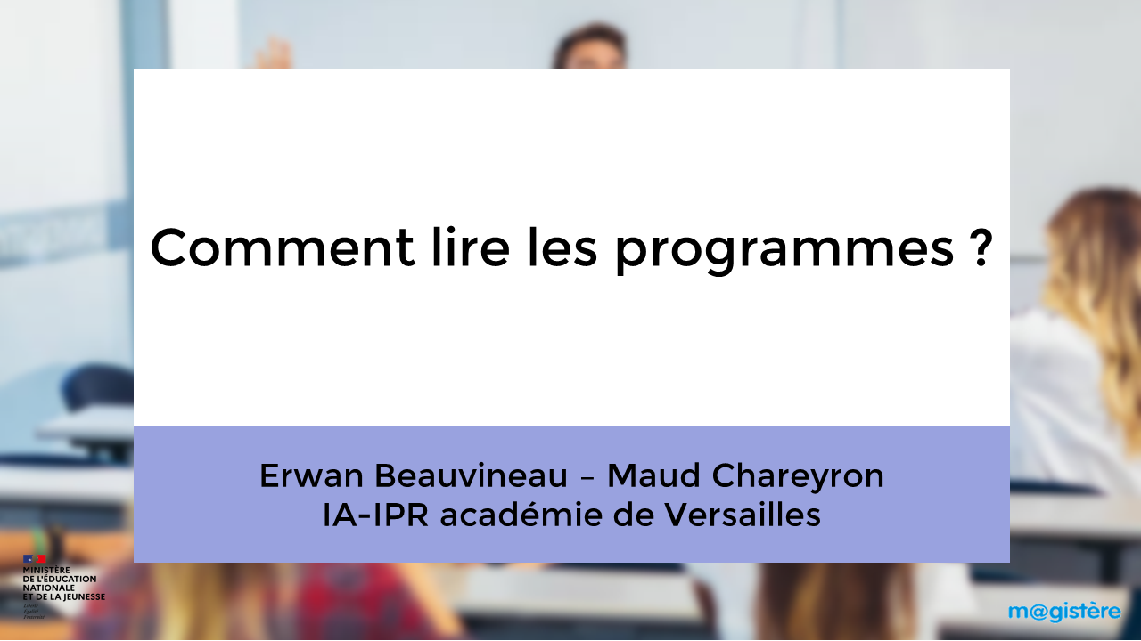 PodEduc - Lecture Des Programmes De Physique-Chimie