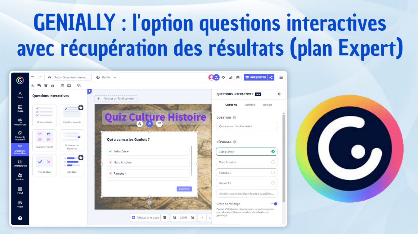 PodEduc - Tuto Genially - Questions Interactives Avec