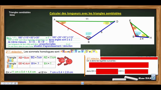 PodEduc - Triangles Semblables Calculer Des Longueurs
