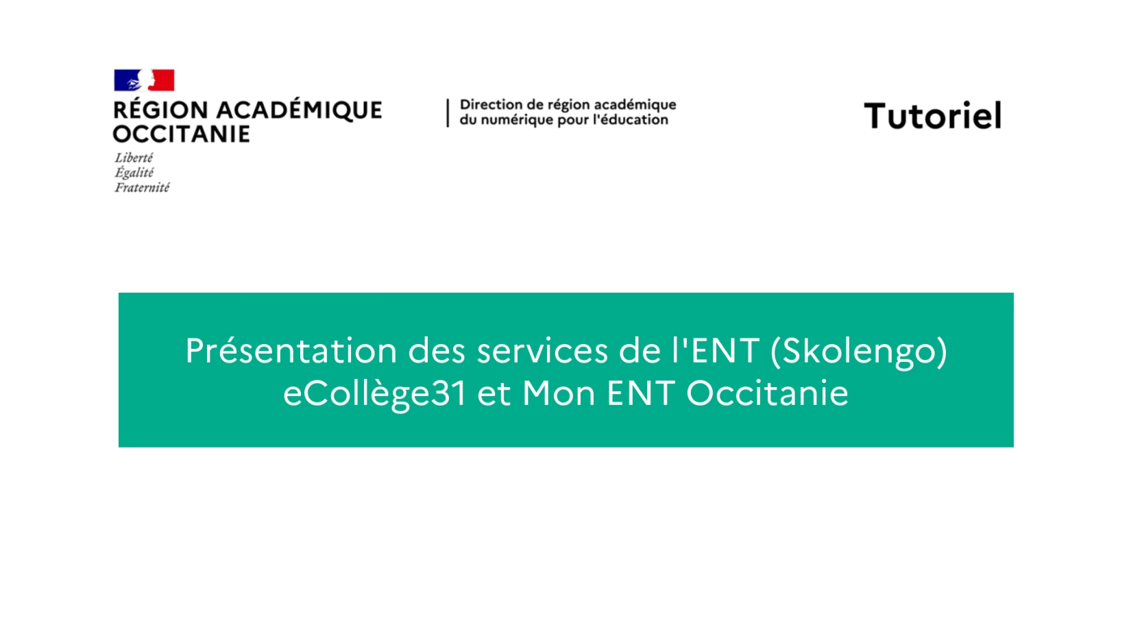 PodEduc - Présentation Ent Ecollège31 Et Mon Ent Occit…