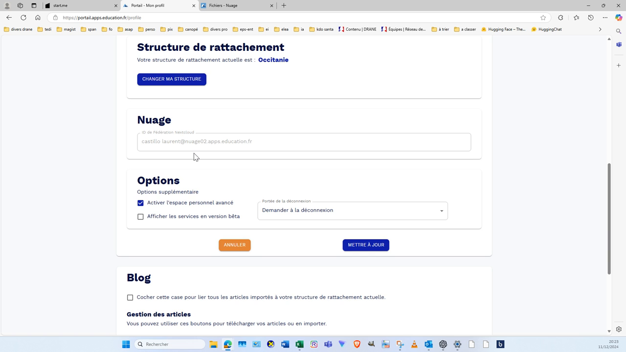 PodEduc - Récupérer Son Id De Fédération Nextcloud.Mp4
