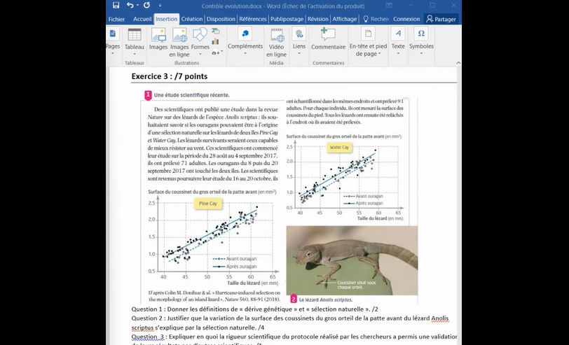 PodEduc - Correction Graphique Sélection Naturelle
