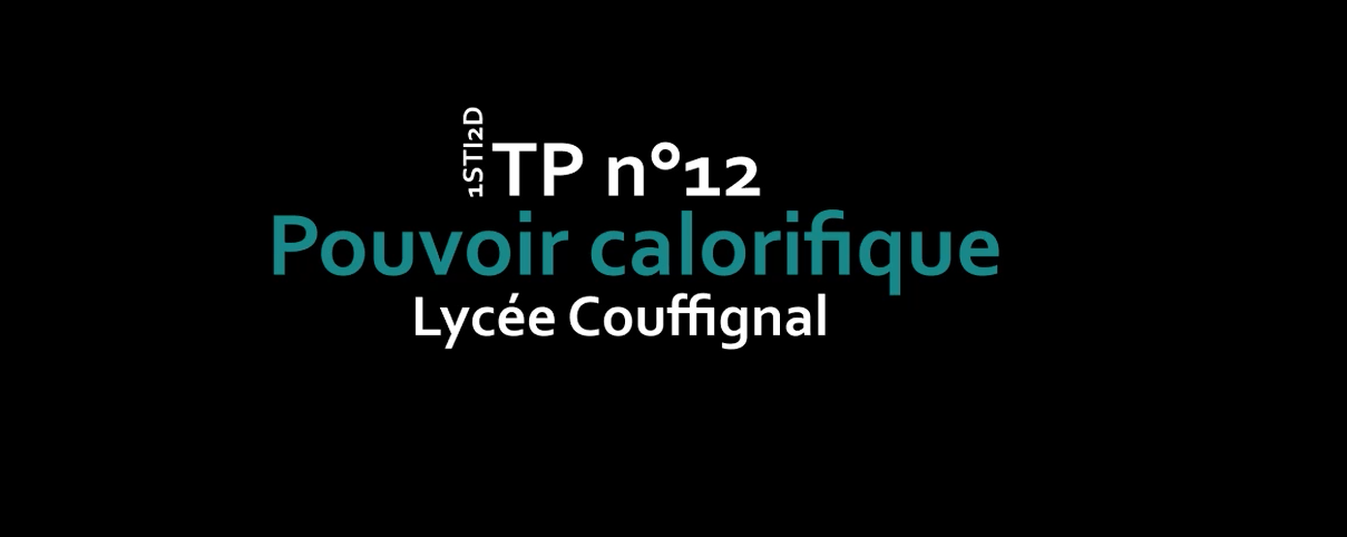 PodEduc - Tp N°12 Mesure Du Pouvoir Calorifique