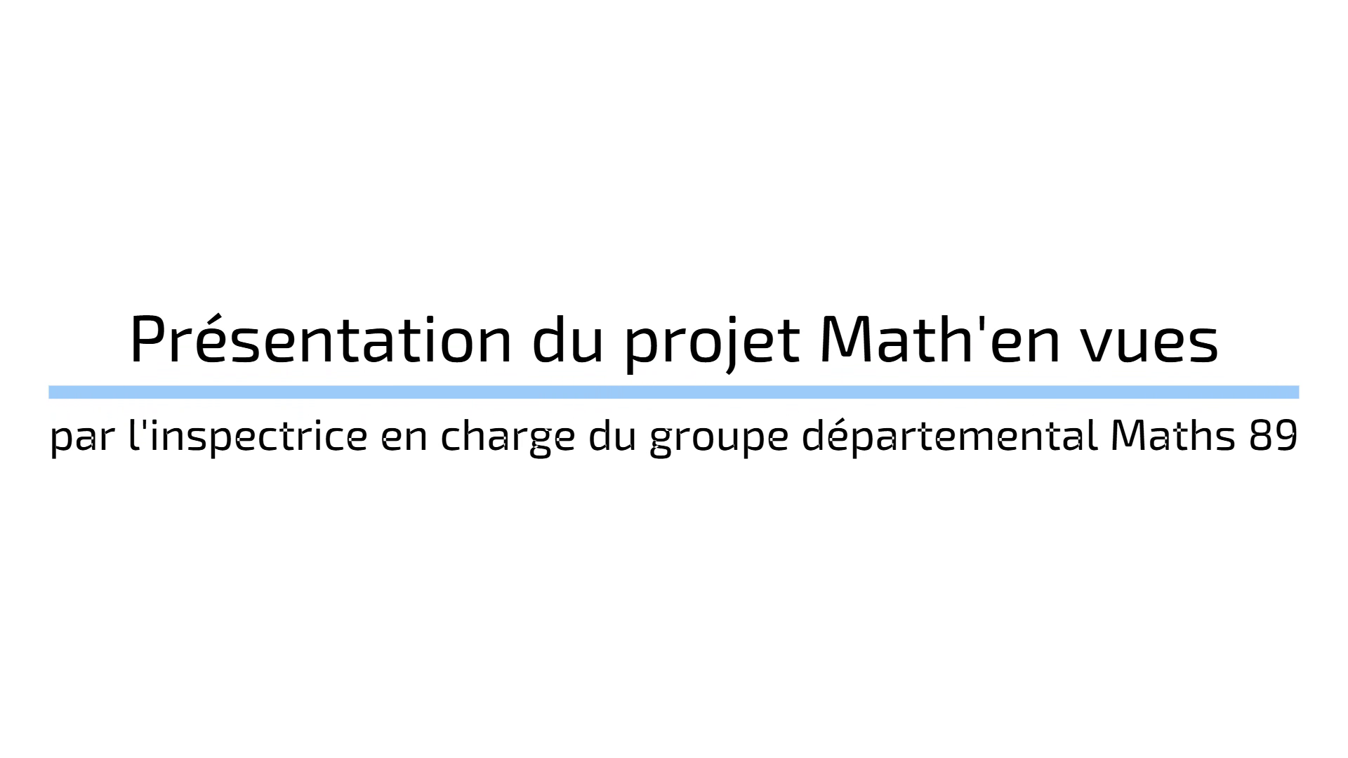 PodEduc - Projet "Math'en Vues" Par Le Groupe Départem…