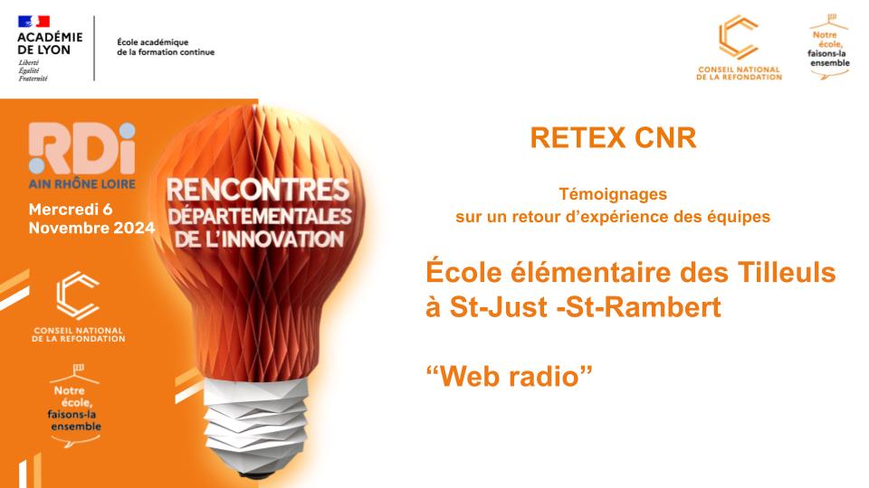 PodEduc - Retex Cnr Lors Des Rdi De La Loire: École Él…
