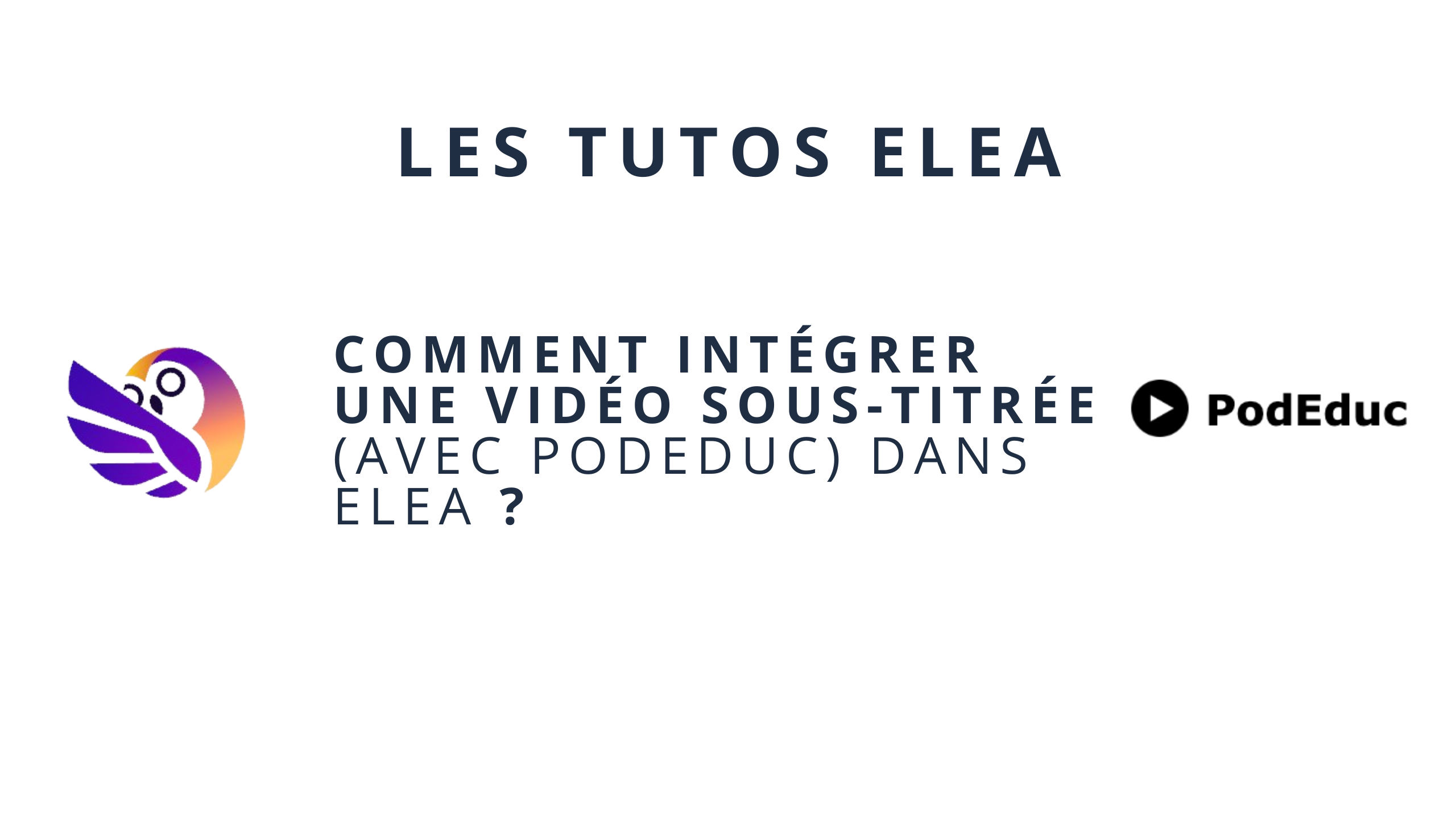 PodEduc - Comment IntéGrer Une VidéO Sous-TitréE (Avec…