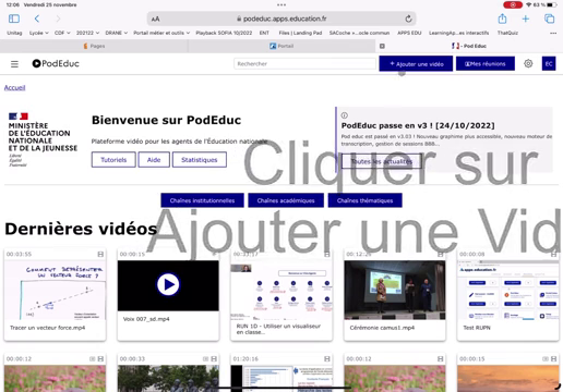 PodEduc - Téléverser Une Vidéo Dans Podeduc Des Apps E…